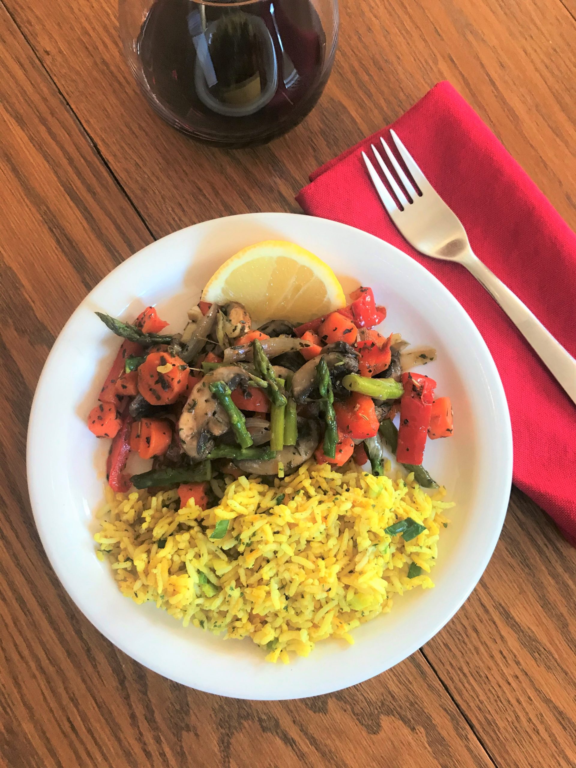 Turmeric Rice and Veggie Saute - Simply Ghee